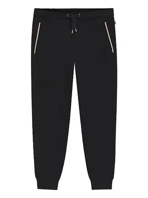 BOSS Drawstring-waist Cotton-jersey Jogging Bottoms - Black