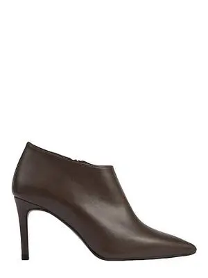 LK BENNETT Elle Leather Heeled Ankle Boots - Bro-chocolate