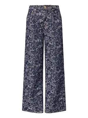 GANNI Izey Tapestry Denim Jeans - Rinse