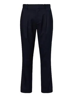 Simkhai Bramble Pleated Stretch-woven Trousers - Midnight