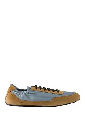 Prada Re Nylon And Suede Trainers - Light Blue