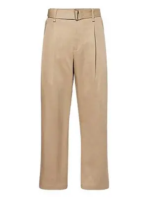 Simkhai Kent Pleated Cotton Trousers - Khaki