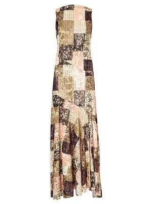 SIEDRES Fens Textured-pattern Woven Maxi Dress - Multi