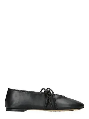 Bottega Veneta Leather Ballerina - Black