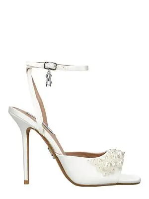 Steve Madden Atheria Satin Heeled Sandals - White