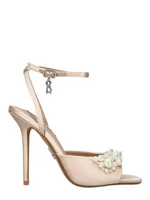Steve Madden Atheria Satin Heeled Sandals - Champagne