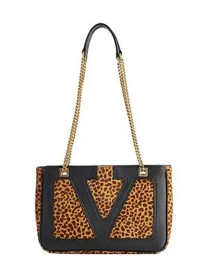 Valentino Garavani Viva Superstar Small Shoulder Bag - Biscotto/bark Brown/nero