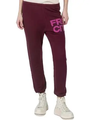 FREECITY Logo Drawstring Track Pants - Purple