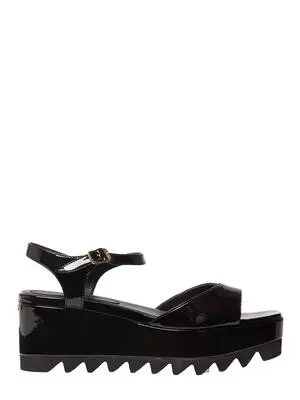 Stella McCartney Platform Buckle Heeled Sandals - Black