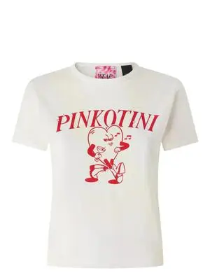 Pinko Logo Crew Neck T-shirt - Neutrals