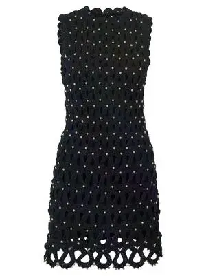 Carolina Herrera Crocheted Mini Dress - Black