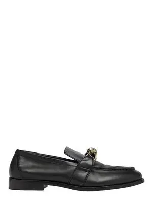 Bottega Veneta Astaire Metallic Knot Napa Loafers - Black/silver