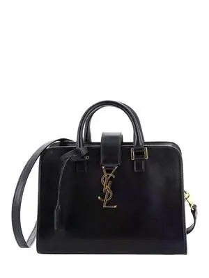 Saint Laurent Monogram Cabas Baby Satchel - Black
