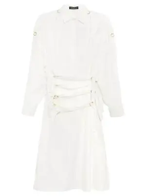 UNDERCOVERISM Buckle Cutaway-Collar Shirt Dress