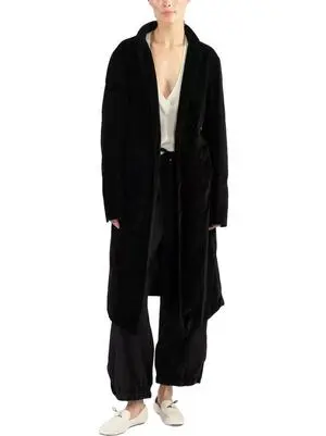 GREG LAUREN Button-embellished Oversized Coat - Black
