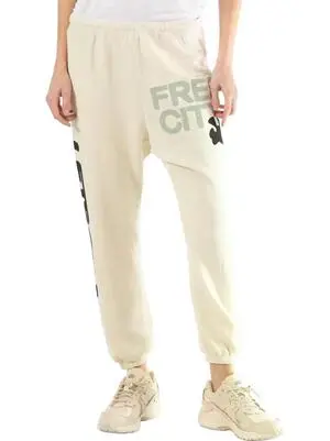 FREECITY Graphic-print Sweatpants - Neutrals