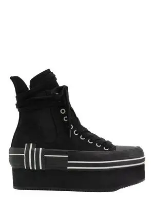 LIMI FEU Round-toe Lace-up Sneakers - Black