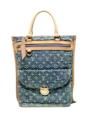 LOUIS VUITTON Monogram Denim Tote Bag - Blue