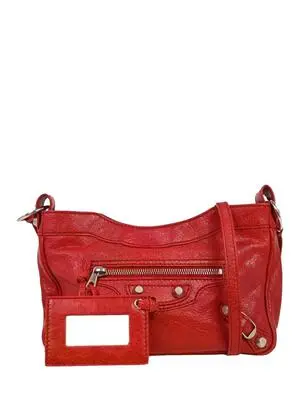 Balenciaga 2013 Hip Leather Shoulder Bag - Red