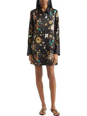 Camilla Amulets & Alchemy Print Silk Shirtdress - Amulets And Alchemy