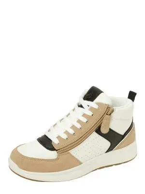 BILLY FOOTWEAR Comfort Double Zip High-top Sneaker - White/black