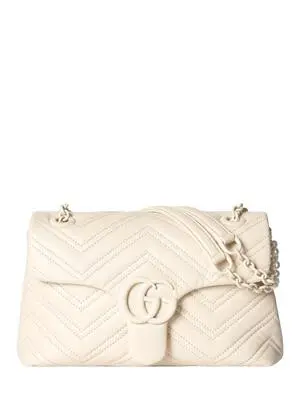Gucci Gg Marmont Small Shoulder Bag - White