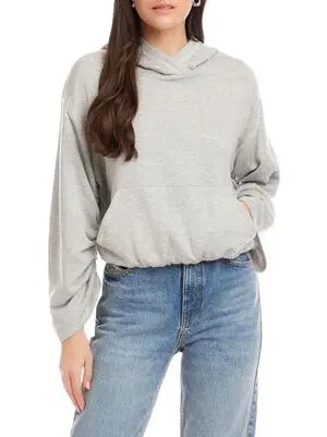 Fifteen Twenty Bubble Sleeve Hoodie - Light Heather Grey