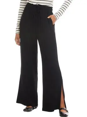 Fifteen Twenty Helen Jersey Drawstring Wide Leg Pants - Black
