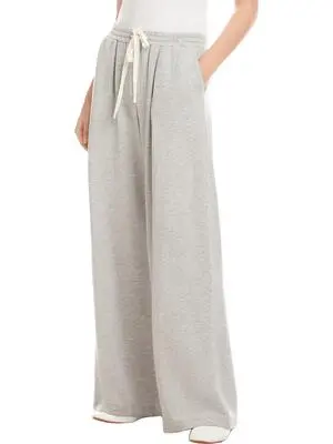 Fifteen Twenty Lani Drawstring Wide Leg Pants - Light Heather Grey