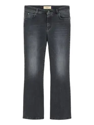 Max Mara Super Stretch Denim Flare Jeans - Black