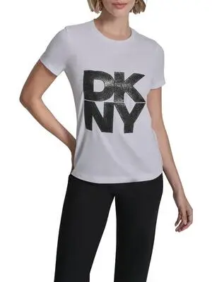 Dkny Logo Graphic T-shirt - White