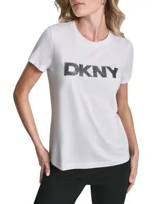 Dkny Logo Graphic T-shirt - White