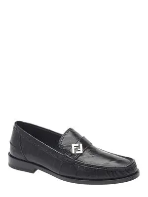 Fendi Ff Metal Loafer - Nero