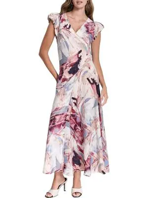 Dkny Puff Sleeve Maxi Dress - Urban Sandstorm
