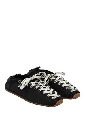 GANNI Lace-up Ballet Flat - Black
