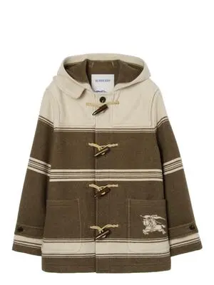 Burberry Harrogate Wool Blend Duffle Coat - Scout Green