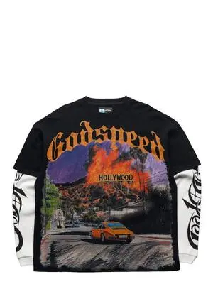GODSPEED Los Scandalous Layered Tee Shirt Black