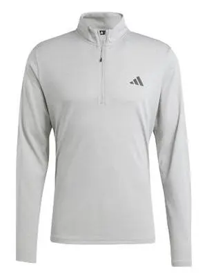 Adidas Train Essentials Long Sleeve Tee Shirt - Medium Grey Heather
