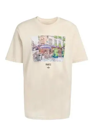 Adidas Painting Paris Street View Graphic T-shirt - Wonder White