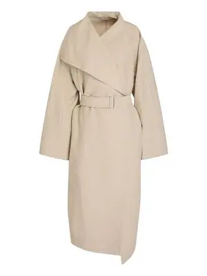 TOTEME Belted Linen-blend Coat - Beige