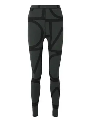 TOTEME Printed Stretchjersey Leggings - Black
