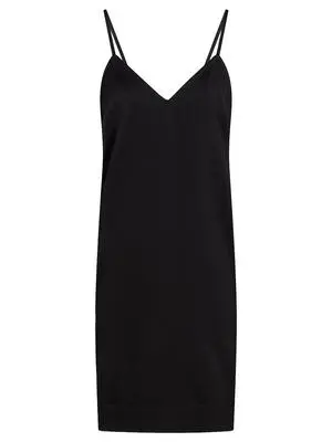 TOTEME Satin-Crepe Mini Dress Black