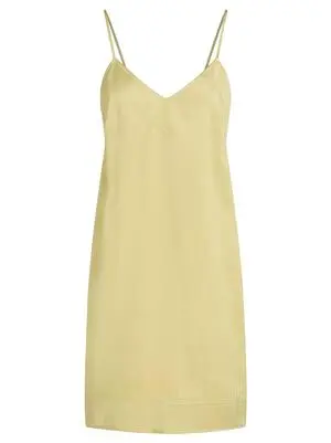 TOTEME Satin-Crepe Mini Dress Sage Green