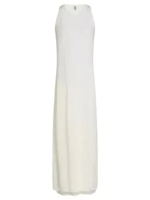 TOTEME Tencel™ Lyocell-blend Midi Dress - White