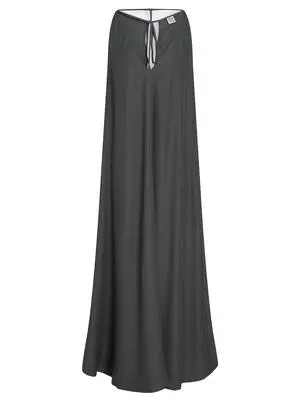 TOTEME Cutout Satin-crepe Maxi Dress - Anthracite