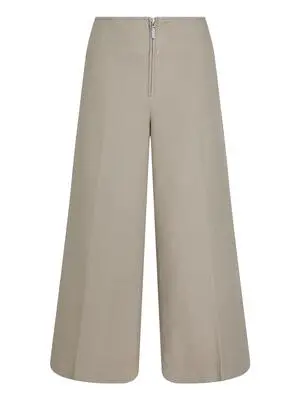 TOTEME Cotton-twill Wide-leg Pants - Stone