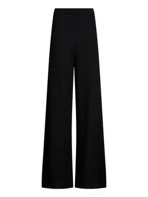 TOTEME Crochet-knit Wide-leg Pants - Black