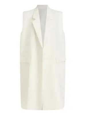 TOTEME Oversized Grain De Poudre Vest - Off-white