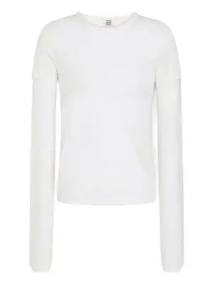 TOTEME Layered Lyocell-blend Top - White