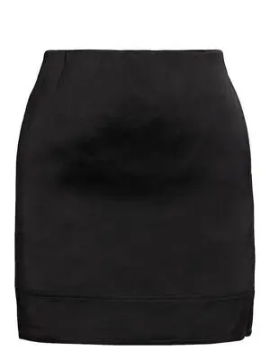 TOTEME Satin-Crepe Mini Skirt Black